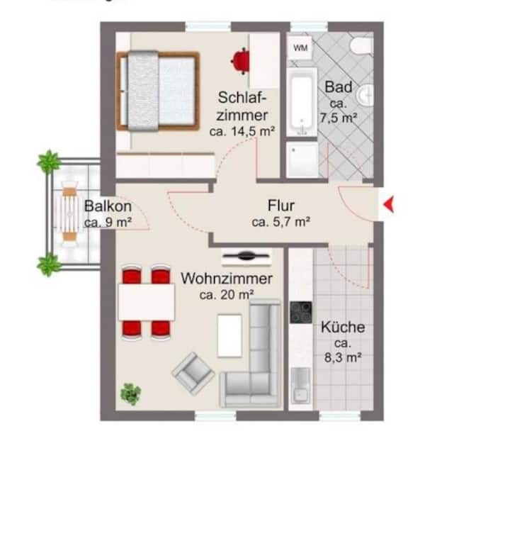 Apartment Mit Zwei Schlafzimmer Ohne Balkon 50m - Kipfenberg