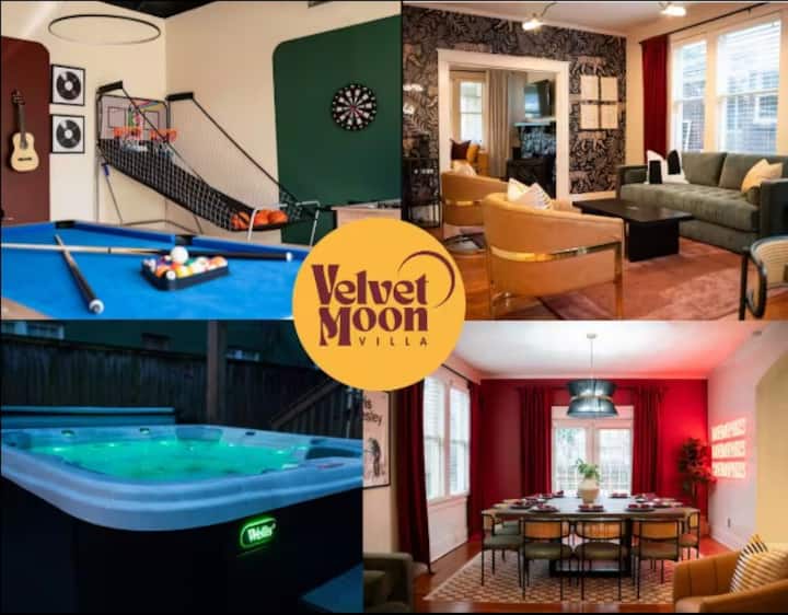 Velvet Moon Villa | Hot Tub | Game Room | Putting - Memphis, TN