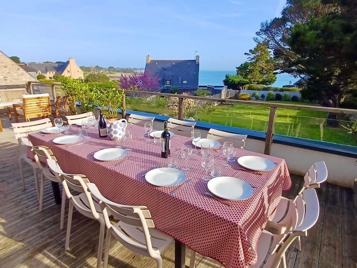 "L’idéal" Villa 230m2- Vue Mer- 12p-accès Plage - Quiberon