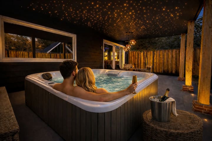 Wellness Lodge Privé Jacuzzi, Sauna, Hamam, Tuin - Velden