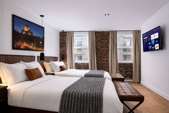 Chambre Avec 2 Lits Queen | Centre-ville De Québec - Quebec City