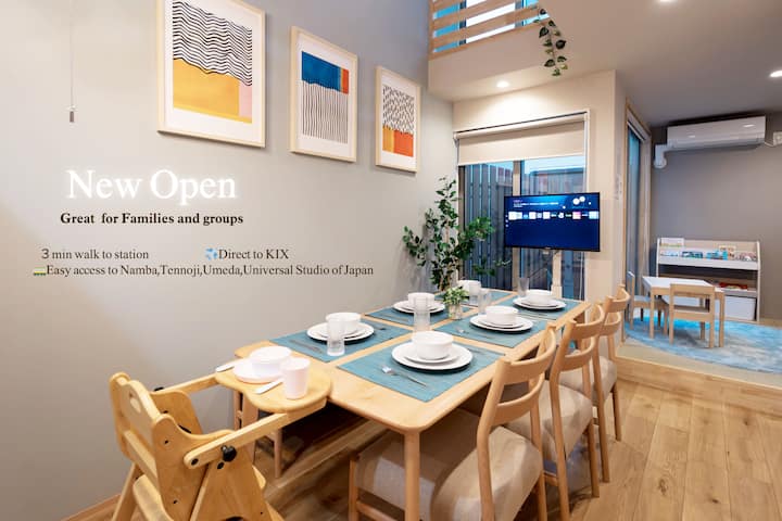 Direct Namba/kix| Cook With Local Family. Max8！3br - Japan