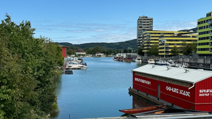 Wohnen Am Fluss Donaublick Linz Self-checkin - Linz