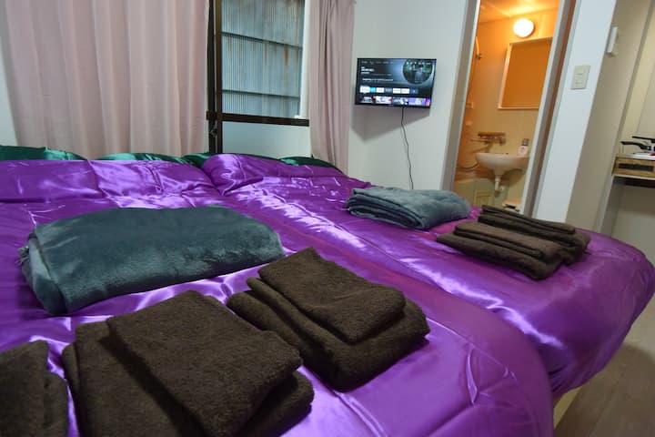 Kyoto U 3min 107 Doublebed Apt - 31+ Days Share - Kyoto