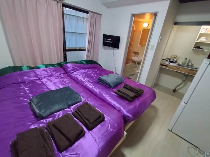 Kyoto U 3min 107 Doublebed Apt - 31+ Days Share - Kyoto