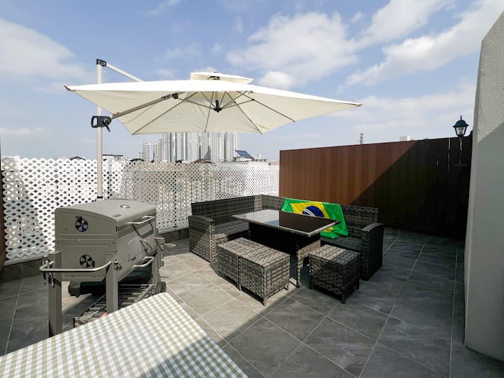 [오픈특가]Elli Stay Suseong 수성못 도보5분 · 8인 독채 · 루프탑 바베큐 - 서부2동