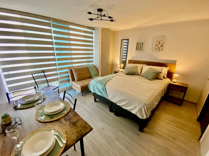 Moderno, Metro, Gym, Lavadora, 100% Equipado. - Santiago