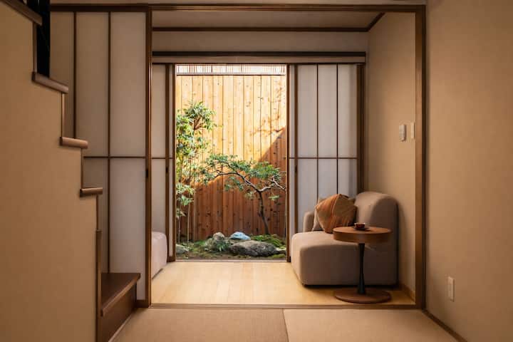 New Open｜御屋蓮・庭を望む風呂付京町家床暖房付｜東寺3分・京都駅徒歩10分｜稲荷大社奈良便利 - Kyoto Station