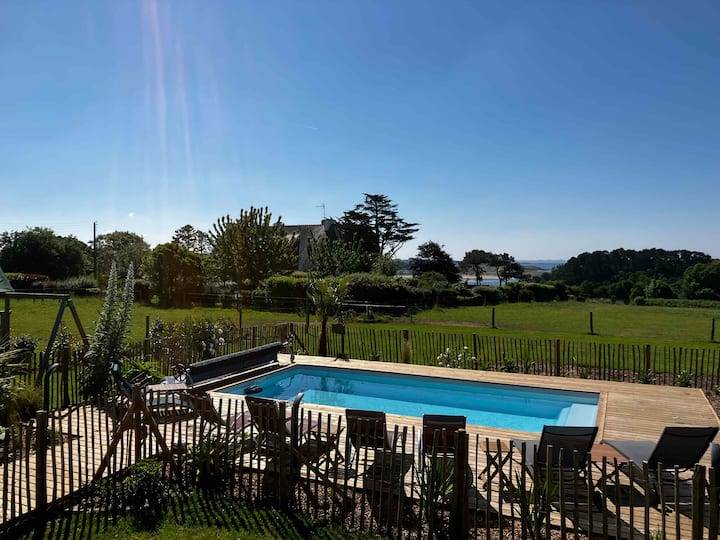 Villa 6pers Vue Mer, Piscine Et Jacuzzi, Le Pouldu - Clohars-Carnoët