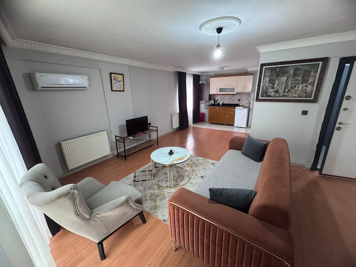 Merkezi Konumda Lüks Kombi,klimalı 1+1 Suit Daire - Ankara