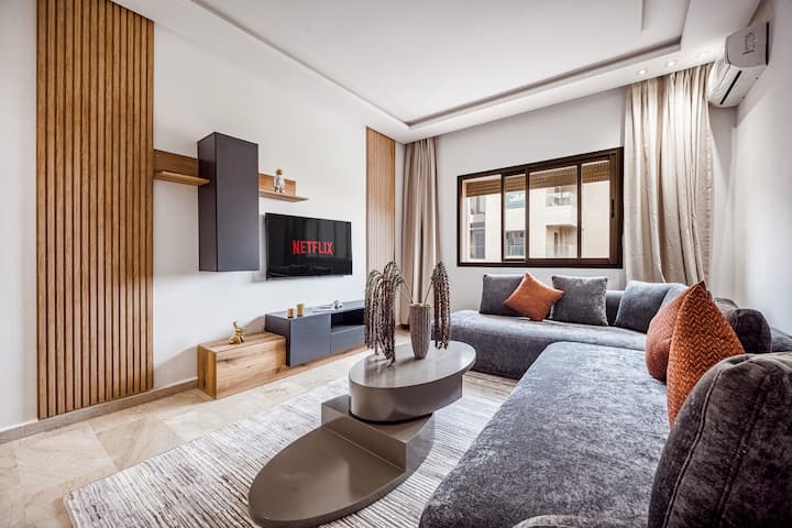 Modern 2 Br W/ac 5 Min To Train Station & Wi-fi - Marrakesh