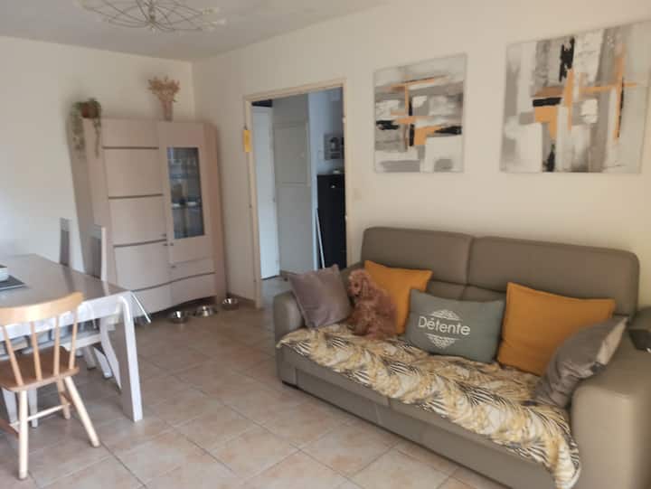Beau F2 Rez De Jardin Hyères
+ Terrasse Plein Sud - Pierrefeu-du-Var