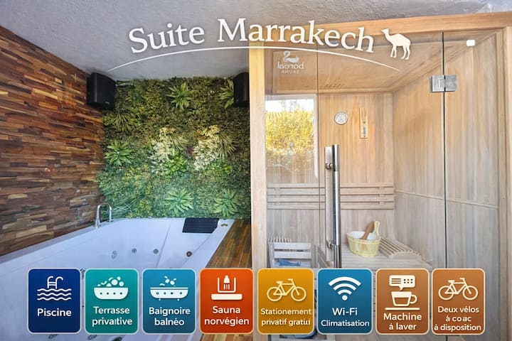 Suite Marrakech · Sauna · Jacuzzi · Piscine · Vélo - Saint-Martin-d'Ardèche