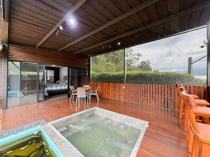 Cabaña Familiar En Unidad Residencial Con Jacuzzi - Amaga