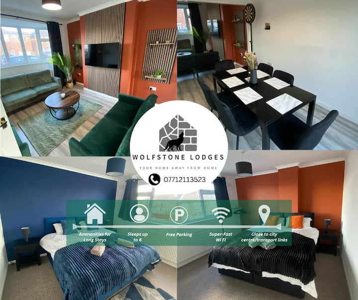 Contractors Work & Stay Hub |Darts |Free Parking - Leicester