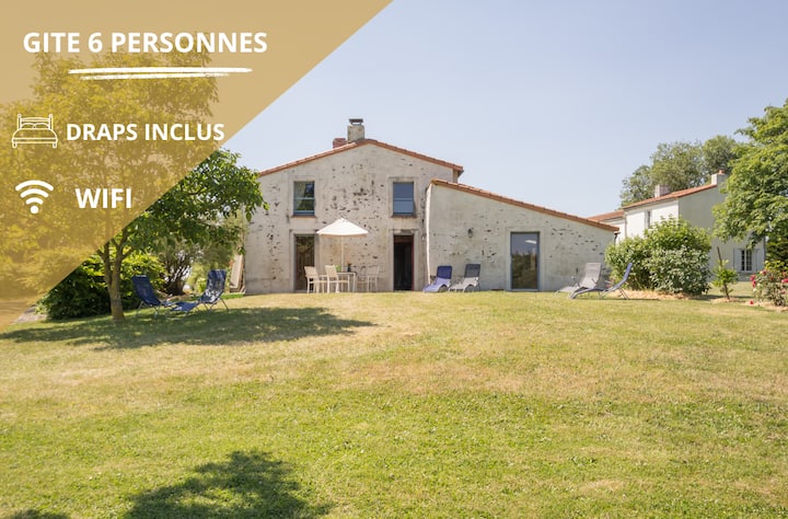 Dame Olive - Gîte De Charme - 6 Personnes - Le Cellier