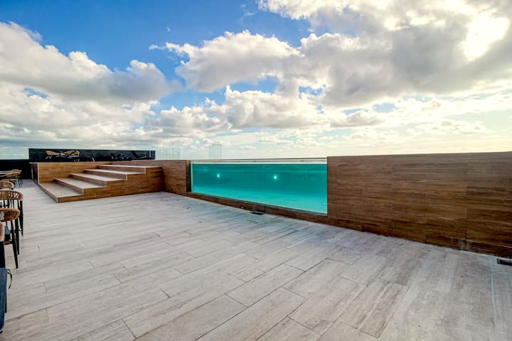 Rooftop Vista Al Mar | Depa Boutique | Playa 5 Min - Playa del Carmen