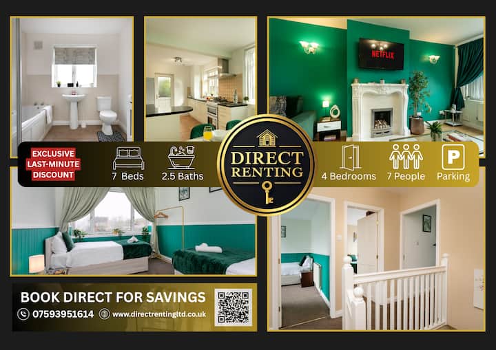 Bigdiscounts/wi-fi/freeparking/smarttv/sleeps7 - Loughborough