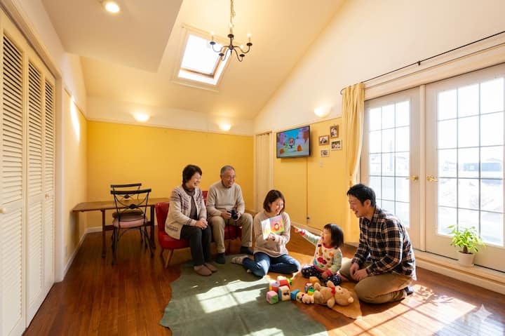 家族・グループ旅行でも快適｜3寝室+ロフト｜最大14名｜各階風呂・キッチン有｜大洗・海浜公園20分 - Ibaraki