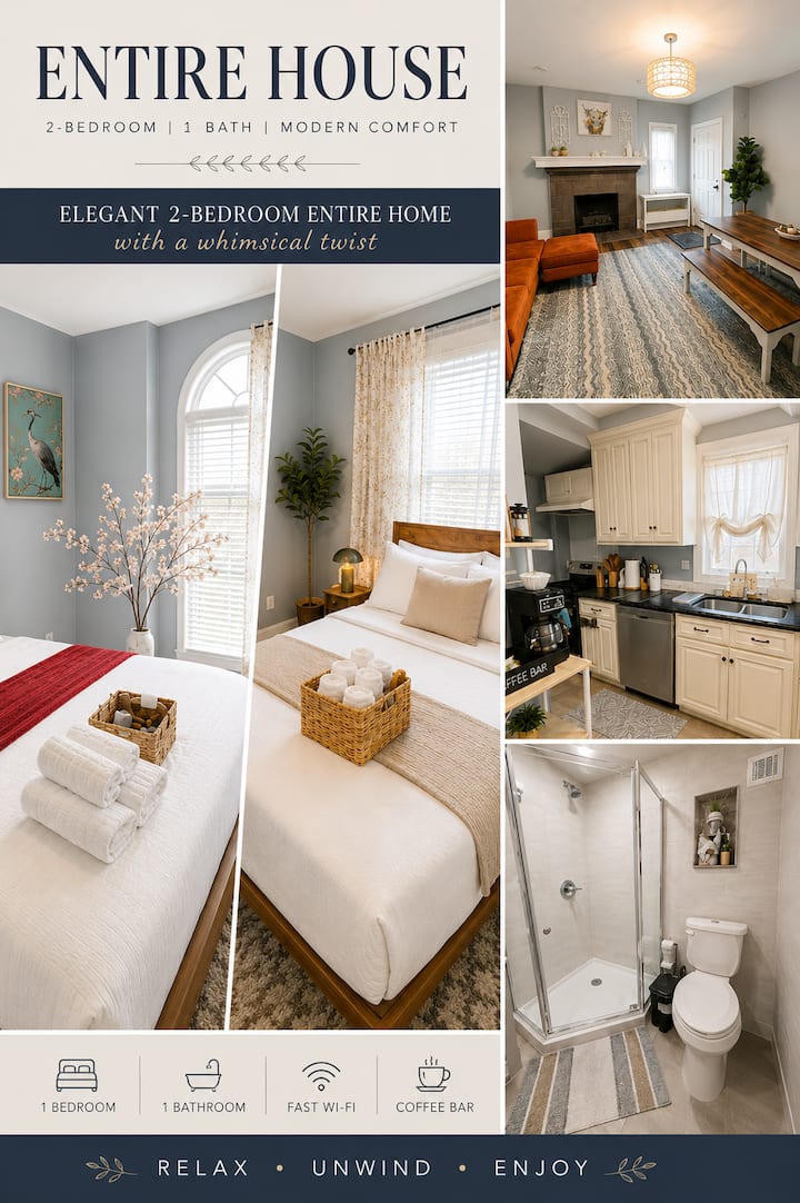 Elegant 2-bedroom Entire Home | 25min To Manhattan - Manhattan, NY
