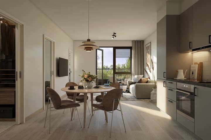 Moderne Leilighet Med Balkong Og Utsikt - Trondheim