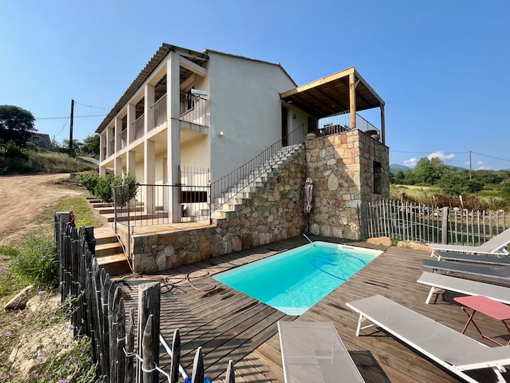 Maison De Campagne Au Calme Climatisation Piscine - Corse