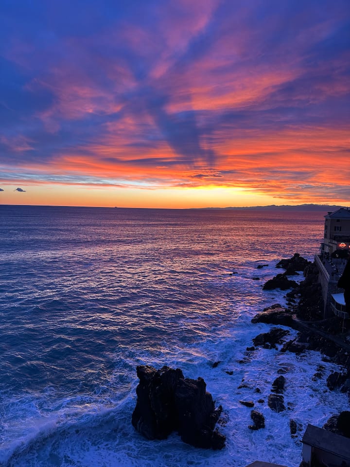 Nervi •Terrasses Vue Mer•2 Chambres•plage•parking - Italia
