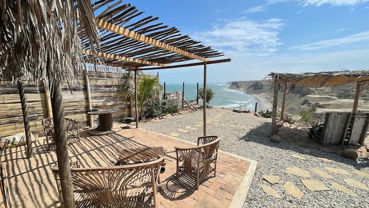 Cabaña Rústica Con Vista Al Mar En Negritos - Negritos