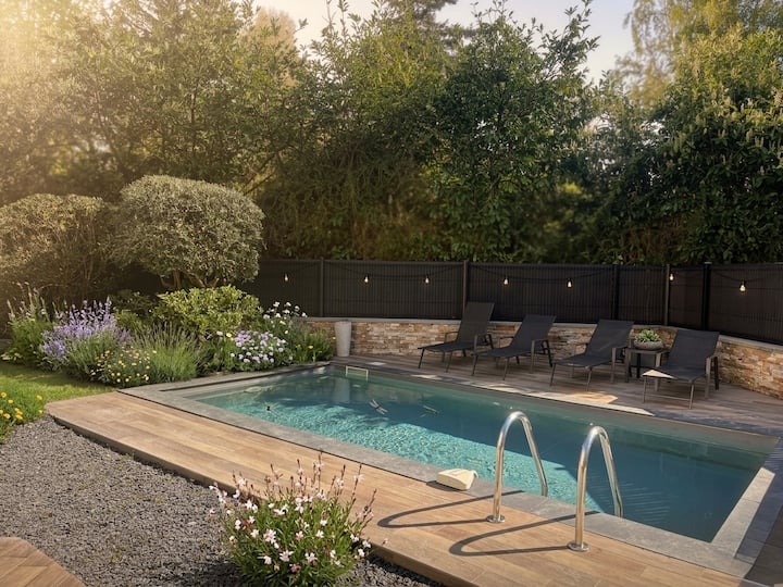 La Villa Des 5 Mondes - Piscine & Billard - 10pers - Sucé-sur-Erdre