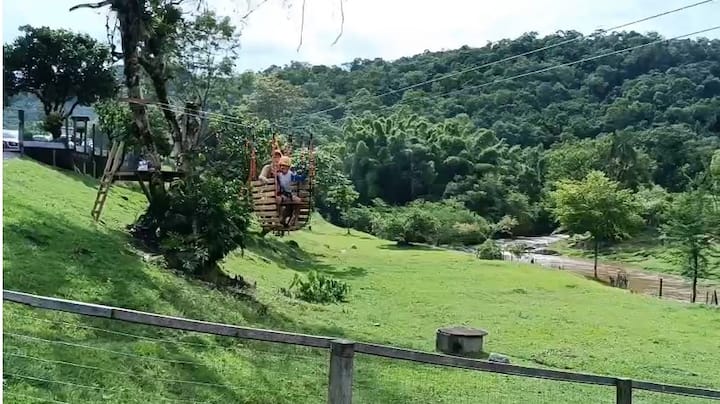 Cabana Com Lago, Tirolesa E Muito Sossego. - Indaial