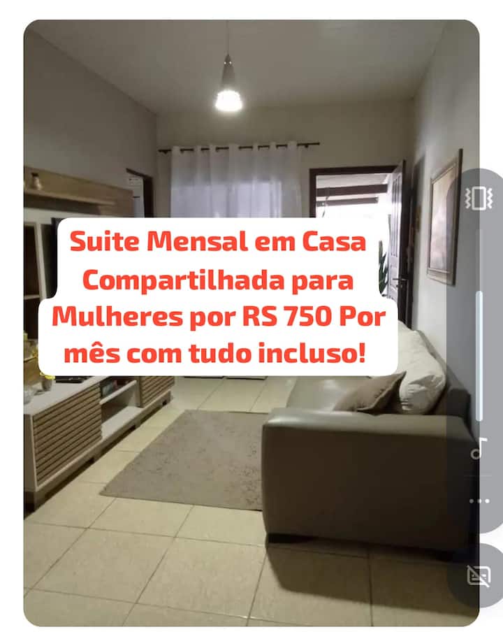 Suíte Em Casa Compartilhada, Para Locação Mensal - Sobral