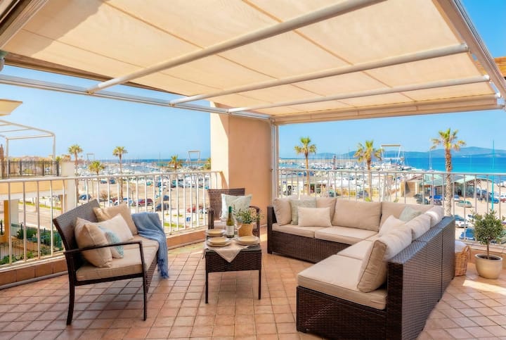 Grand Penthouse Sunset Avec 2 Terrasses Et Garage - Alghero