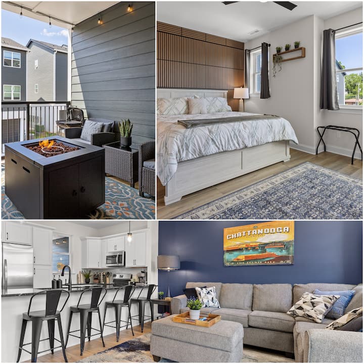 Chattvistas|dwntwn Townhouse|deck Fire Pit|2bdrm - Tennessee Aquarium, Chattanooga