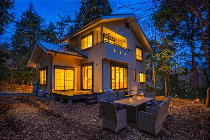 Waterfall Forest Villa｜7名｜bbq｜美術館、コンビニ徒歩圏内｜箱根駅伝 - 箱根町