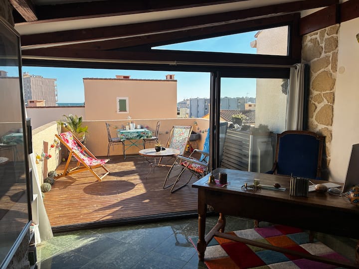 Appartement Avec Terrasse 5 Min à Pied De La Plage - Saint-Cyprien