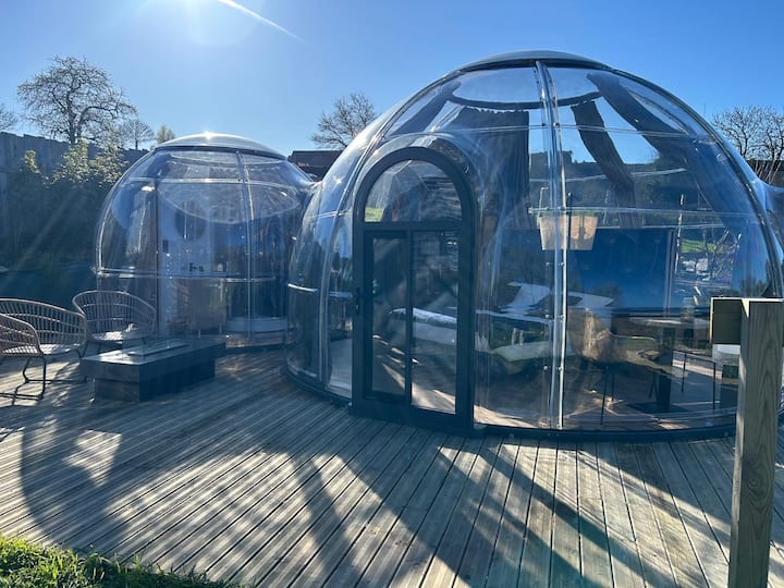 Bulle Transparente Avec Jacuzzi Privé - Ille-et-Vilaine