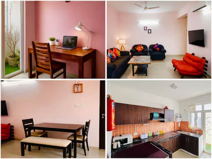 Sunlit Luxe 2bhk | Near Taj Mahal | Pool Access - Agra