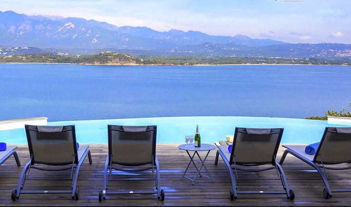 Villa Piscine Vue Mer Plage à Pied Pavellone - Santa Giulia