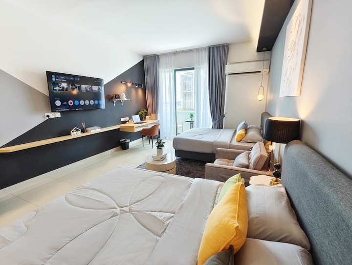 Premium Suites With Bathub And 60'tv, 4 Min Jonker - マラッカ