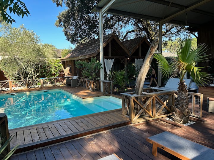 Villa D'exception Avec Piscine Privée 6 Chambres - Lacanau