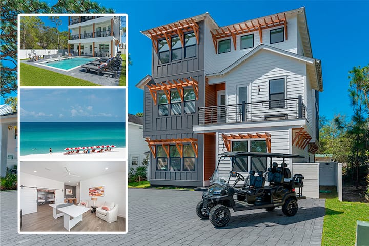 Tango! Beach House For 26 Guests! Plus Golf Cart! - Seagrove Beach, FL