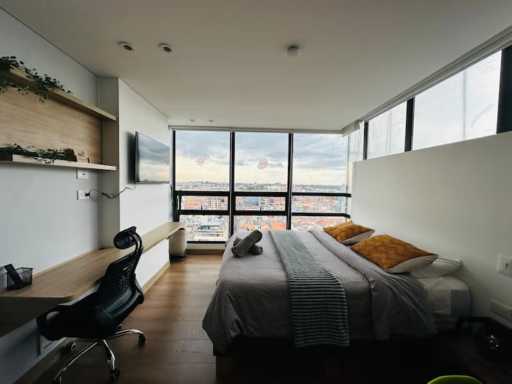 Loft En Chapinero Con Vista A La Ciudad 1206. - Bogota