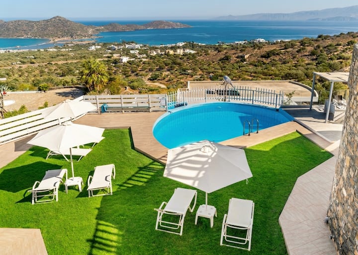 Seaview Villa Private Pool & Bbq, Near Elounda Bay - Elounda
