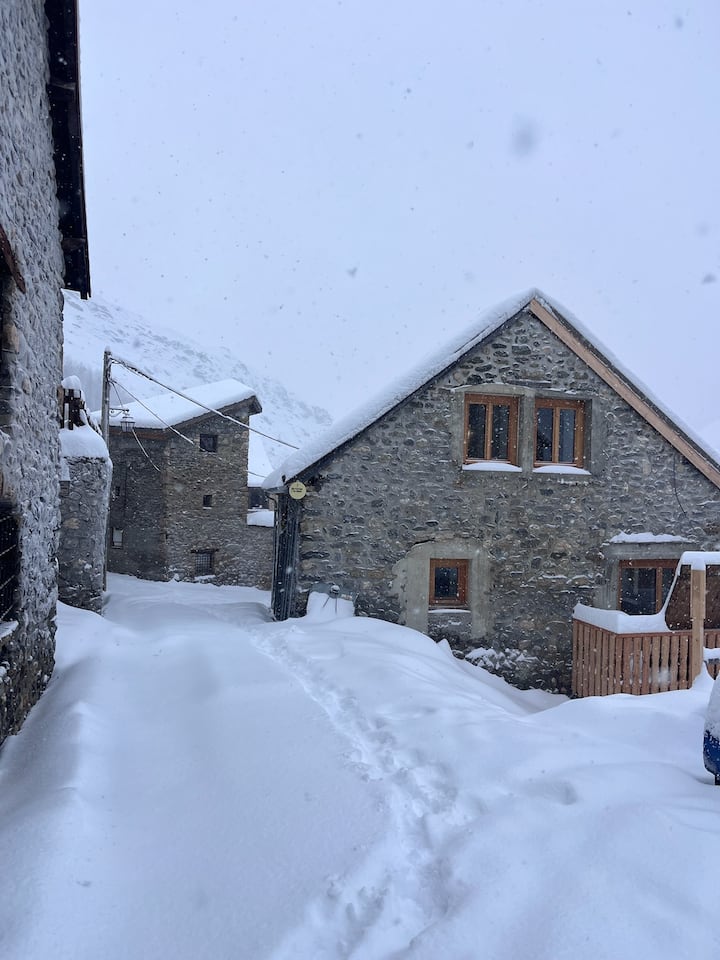 La Marmotte Joyeuse : Grand Duplex 6p Vue Meije - La Grave