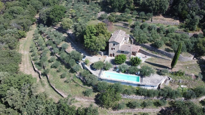 Mas Cévenol Pleine Nature, Piscine, Vue - Parc national des Cévennes