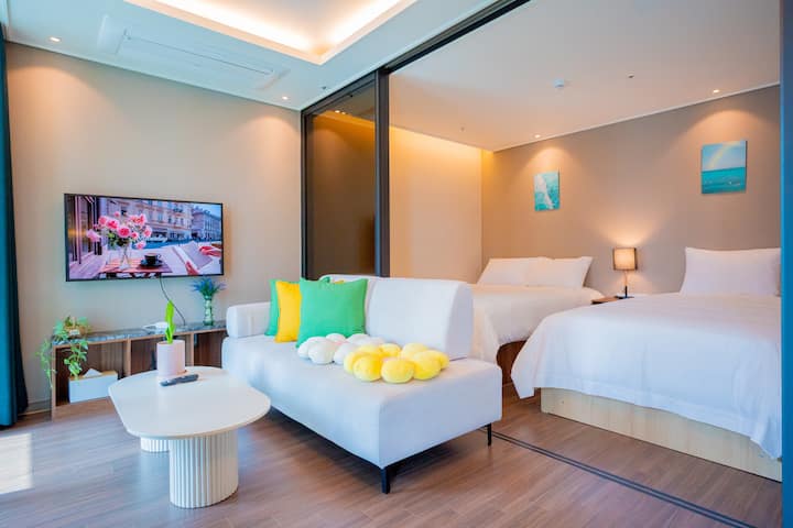 H-23 • 신규오픈 이벤트 | 2beds | 테라스 시티 미니 오션 포인트 트리플 - Busan