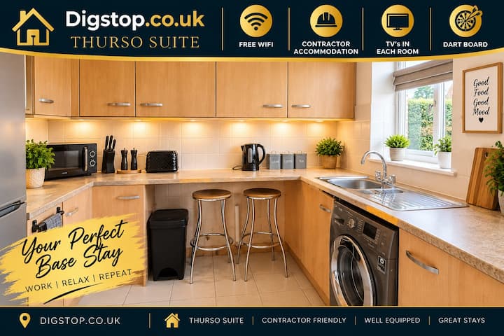 Thurso | Spacious 5-bed House | Sleeps 9 | Darts - Corby