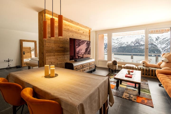 2-zi Apartment Mit Balkon & Traumhafter Sicht - Arosa