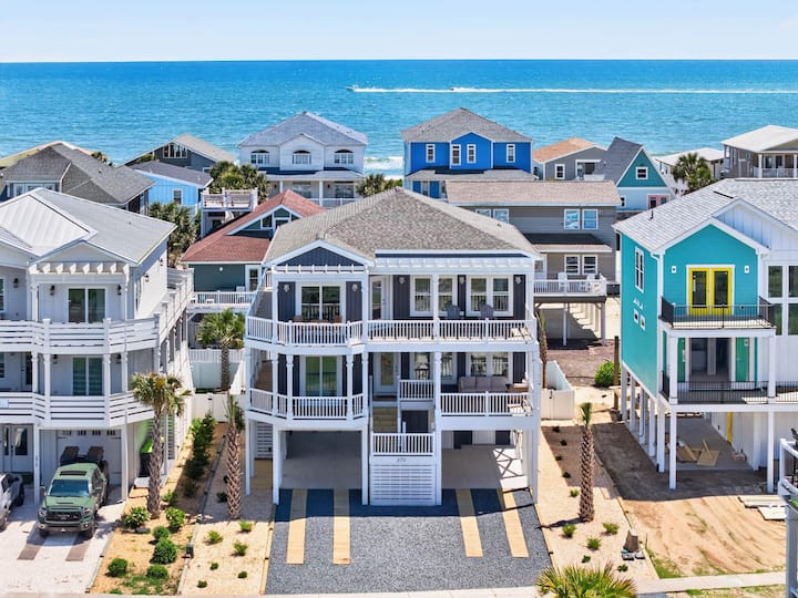Brand-new Beach Paradise Steps From Shore - Ocean Isle Beach, NC
