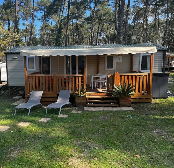 Mobil Home Sur Grand Emplacement Et Vue Dégagée - Seignosse